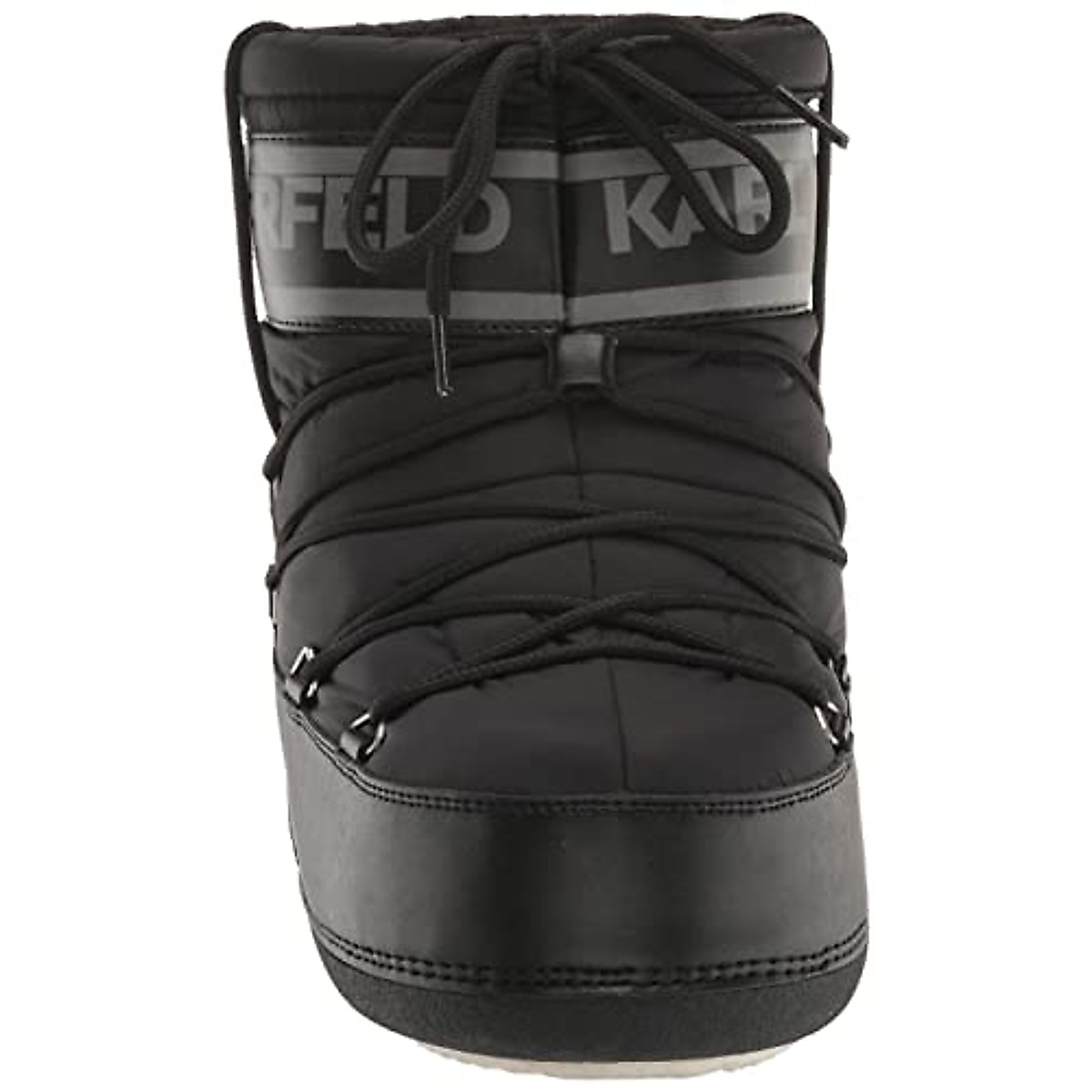 Karl Lagerfeld Paris Women's Pavan Winter Bootie Ankle Boot, Black, 6