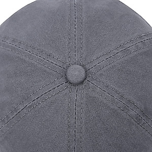 VOBOOM Cotton Washing Flat Cap Cabbie Hat Gatsby Ivy Irish Hunting Newsboy (Dark Grey)