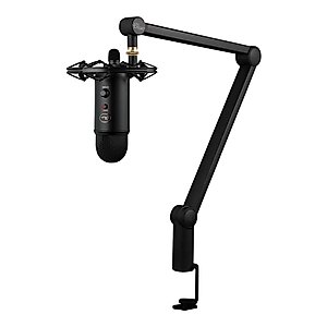 Blue Yeticaster Professional Broadcast Bundle with Yeti USB Microphone, Radius III Shockmount and Compass Boom Arm (Renewed)