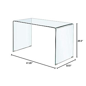 Coaster Furniture Writing Desk Clear and Chrome 801581