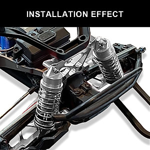 OGUNKE RC 4PCS Aluminum Front & Rear RC Shocks for 1/10 RC Truck Traxxas Slash 2WD/4x4 shocks Rustler 4X4 shocks Stampede 4X4 shocks Hoss 4X4 Replace 5862 (Silver)