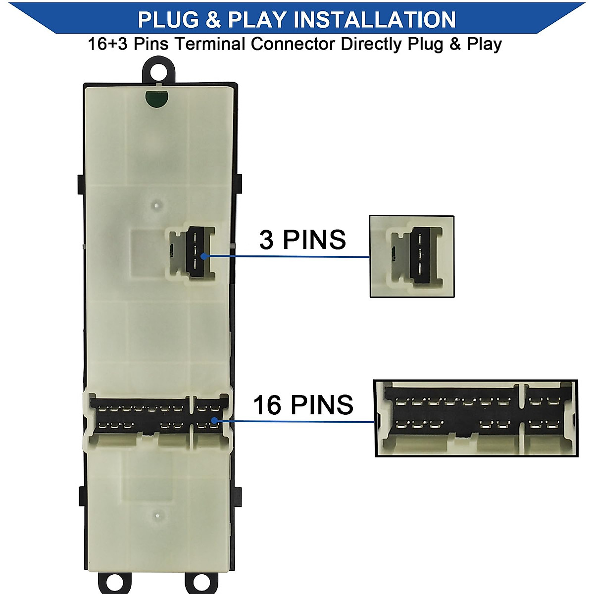Obaee Master Window Switch Driver Side Compatible with Nissan Titan Crew Cab 2004-2012 / Armada 2004-2014 / Maxima 2003-2008 / Quest 2004-2009, Infiniti G35 / QX4, Replaces 25401-ZT10A 25401ZT10A