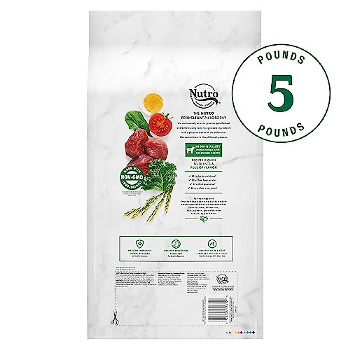 NUTRO NATURAL CHOICE Adult Dry Dog Food, Lamb & Brown Rice Recipe Dog Kibble, 5 lb. Bag