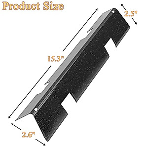 MOASKER 15-1/4" 7636 Grill Flavorizer Bars for Weber Spirit II E-310 S-310 E-320 S-320, Porcelain-Enameled Heat Plates for Weber Spirit E/S-310, E/S-320 Series Model (with Front Control Knobs), 67046