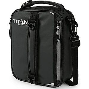 Arctic Zone Titan High Performance Insulated Expandable Lunch Pack, Black 8 in x 4 in x 10.25 in