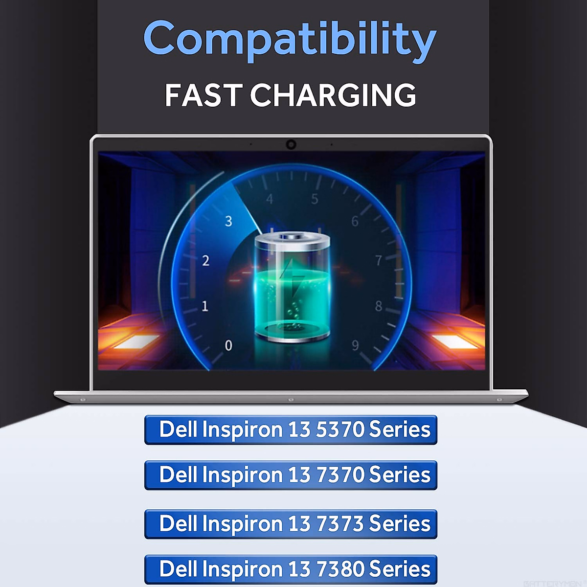 F62G0 Battery for Dell INSPIR0N 7370 7373 5370 7380 7386 P91G Vostro 13 5370 13-5370-D1505G Laptop P83G P83G001 P83G002 RPJC3 0RPJC3 39DY5 F62GO
