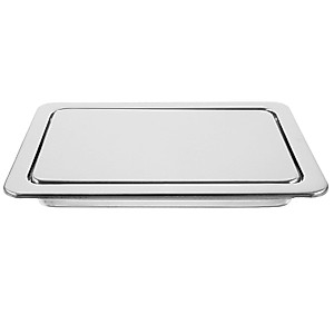 Trash Can Replacement Lid Recessed Garbage Lid Stainless Steel Garbage Lid Recessed Trash Can Lid Trash Grommet Lid for Home Kitchen Garbage Trash Bucket Cover Waste Bin Lid