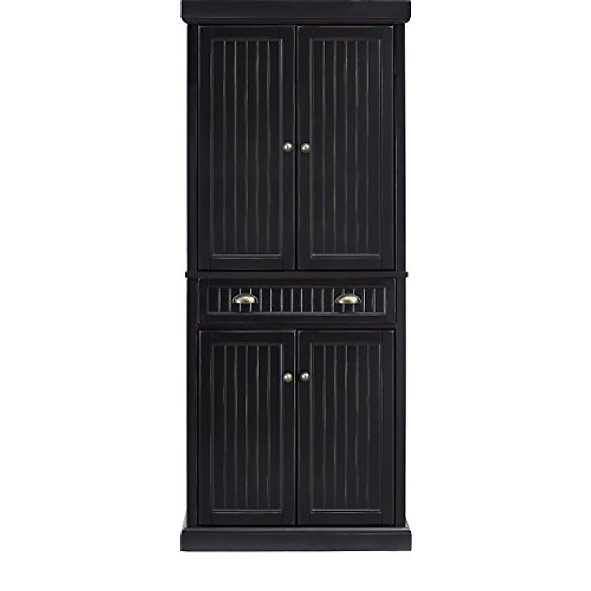 Crosley Furniture Seaside Kitchen Pantry Cabinet - Distressed Black