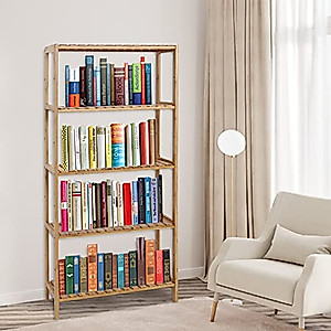 KINBOR BABY Kinborbaby Storage Shelf Bamboo Shelf - Bathroom Shelf, Bamboo Shelf, Bamboo Bookshelf, Bathroom Rack