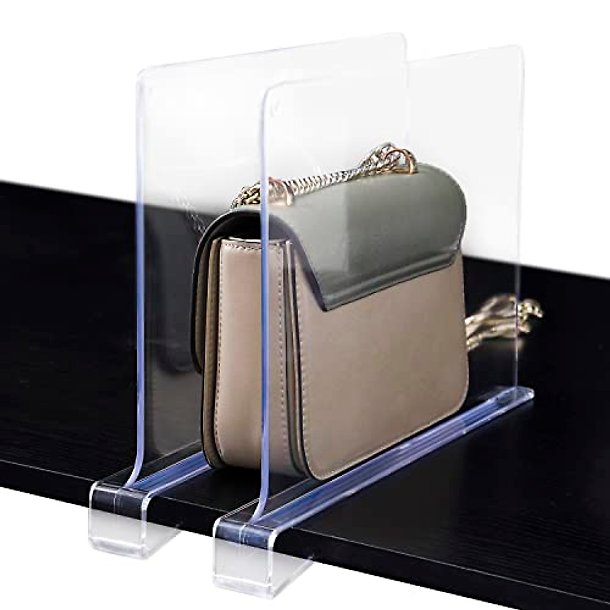 Shelf Dividers for Closet Organization – Premium Closet Shelf Dividers for Closet, Kitchen, Bedroom, Bathroom – Universal Closet Shelf Organizer for 0.4-0.95-inch Shelves – Practical Plastic Organizer