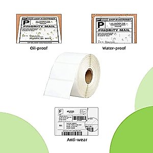 Anylabel Compatible 2" x 1" Direct Thermal Labels Replacement for Barcodes Postage Address Shipping Compatible with Rollo & Zebra Desktop Printers Adhesive & Perforated (12 Rolls, 1300 Labels/Roll)