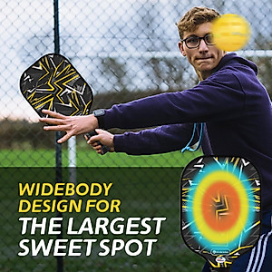 Kickticks 2024 Pickleball Paddles Set - USAPA Approved Carbon Fiber, Graphite Surface, Comfort Grip - Lightweight, Balls & Bag - Ideal for Beginners