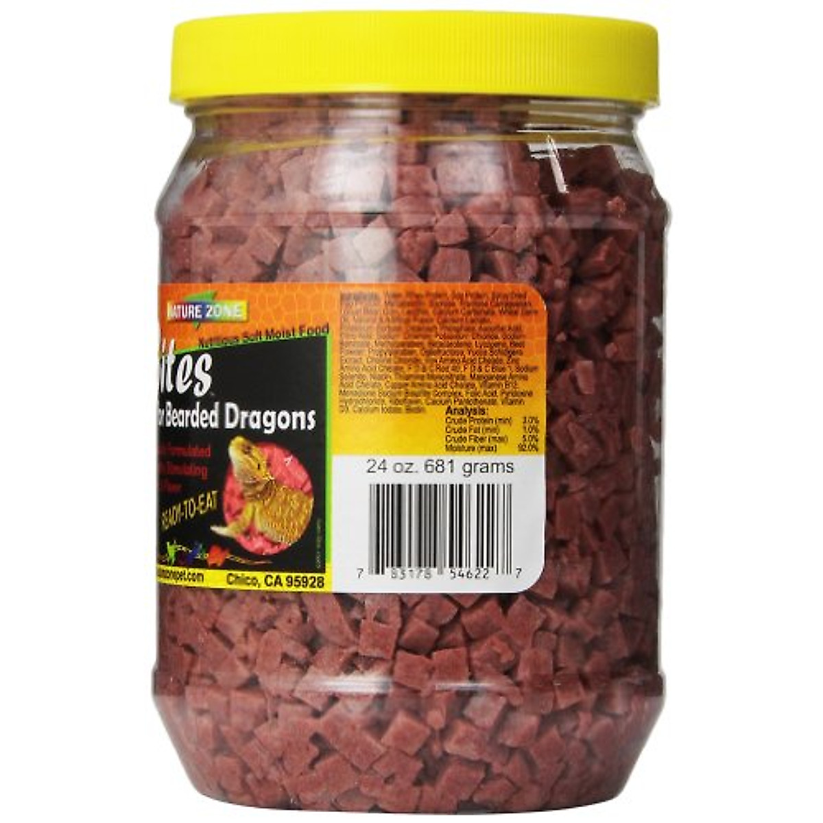 Nature Zone Bites For Bearded Dragons, Soft Moist Food, 24-Ounce