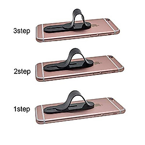 Cell Phone Grip, Universal Handheld Finger Strap Loop Holder for iPhone Samsung Smartphone Kindle Tablet Car Vent Holder by FourPlusOne