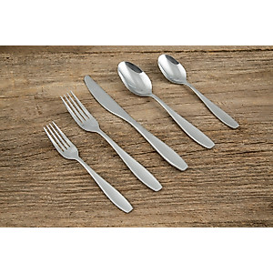 Cambridge Silversmiths Tyrus Satin Mirror 89-Piece Flatware Set