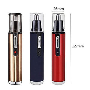 Electric Ear Neck Nose Hair Trimmer Eyebrow Trimmer Implement Shaver Clipper Shaver Man Woman Clean Trimer Razor Remover Kit IPX7 Waterproof Dual Edge Blades for Easy Cleansing (BLACK)