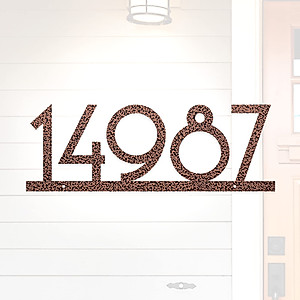 Personalized Metal House Number Sign | Custom Address Plaque | Mid Century Modern | Art Deco House Numbers | Address Numbers for House