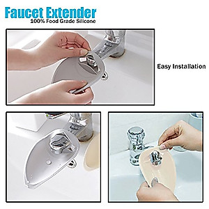 Faucet Extender for Toddlers - Sink Extender for Kids Hand Washing, Bathroom Sink Spout Wash Helper for Children Baby(3 Pack)