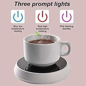 Coffee Warmer,Coffee Mug Warmer,Electric Beverage Warmer,Smart Coffee Warmer with Two Temperature Settings,Office Home Use Beverage Warmer Plate for Coffee, Milk, Tea, Water (Black and White)