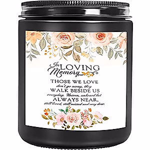 Sympathy Candle for Loss of Loved One in Memory of Mother Father Lavender Soy Wax Candle Bereavement/Condolences/Grief Gifts-Funeral Decor Sign Sorry for Your Loss Remembrance-Poem