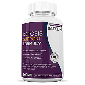 (3 Pack) Safeline Keto Pills Ketogenic Supplement Includes goBHB Apple Cider Vinegar Macadamia Nut Oil and Green Tea Advanced Ketosis Support for Men Women 180 Capsules