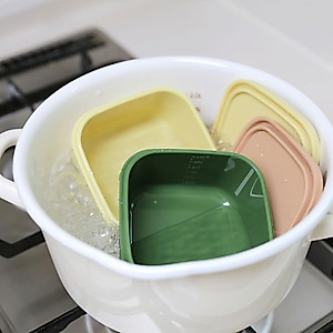 Housetip Silicone Food Containers,10.1oz 300ml 3Pcs, BPA Free Premium Silicone with Steamhole Lid, Dishwasher,Microwave and Freezer Safe,Semi-persistent Use,Food Grade, FDA