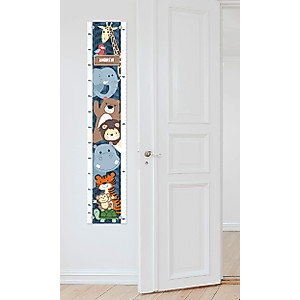 Wild Animals Growth Chart Any Name Safari Growth Chart for Kids Height Personalized Growth Chart