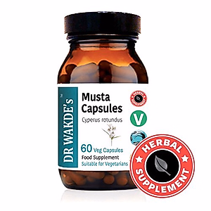DR WAKDE'S Musta Capsules (Cyperus rotundus, 60 Veg Caps, Plant-Based Supplement, Ayurvedic Herb, All Natural, Vegan)