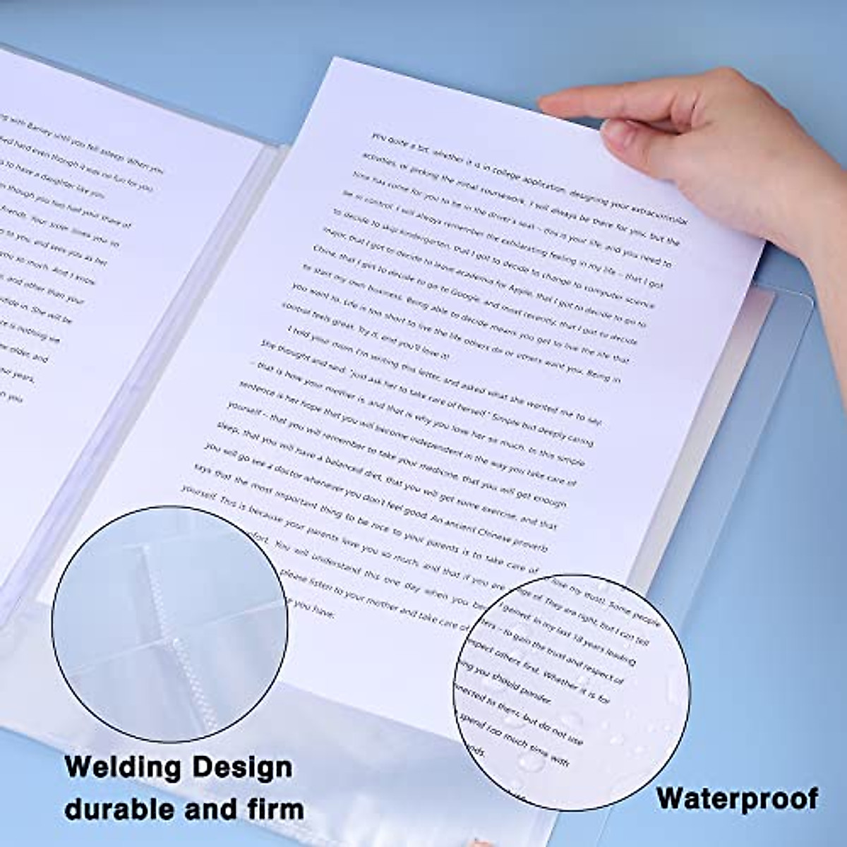 4 Pack A4 Presentation Book,Binder with Plastic Sleeves,30 Pockets Presentation Book with Sheet Protectors,Portfolio Folder Display Book for School,Office