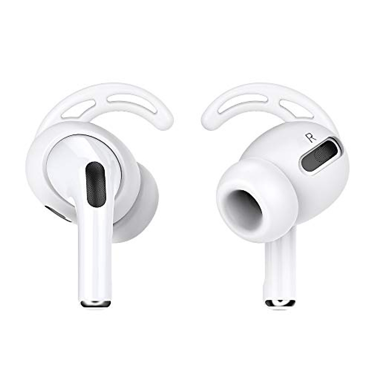 AirPods Pro Silicone EarHooks Case, IFCASE Anti-Slip Ear Hooks Cover Accessories Compatible with AirPods Pro (White)