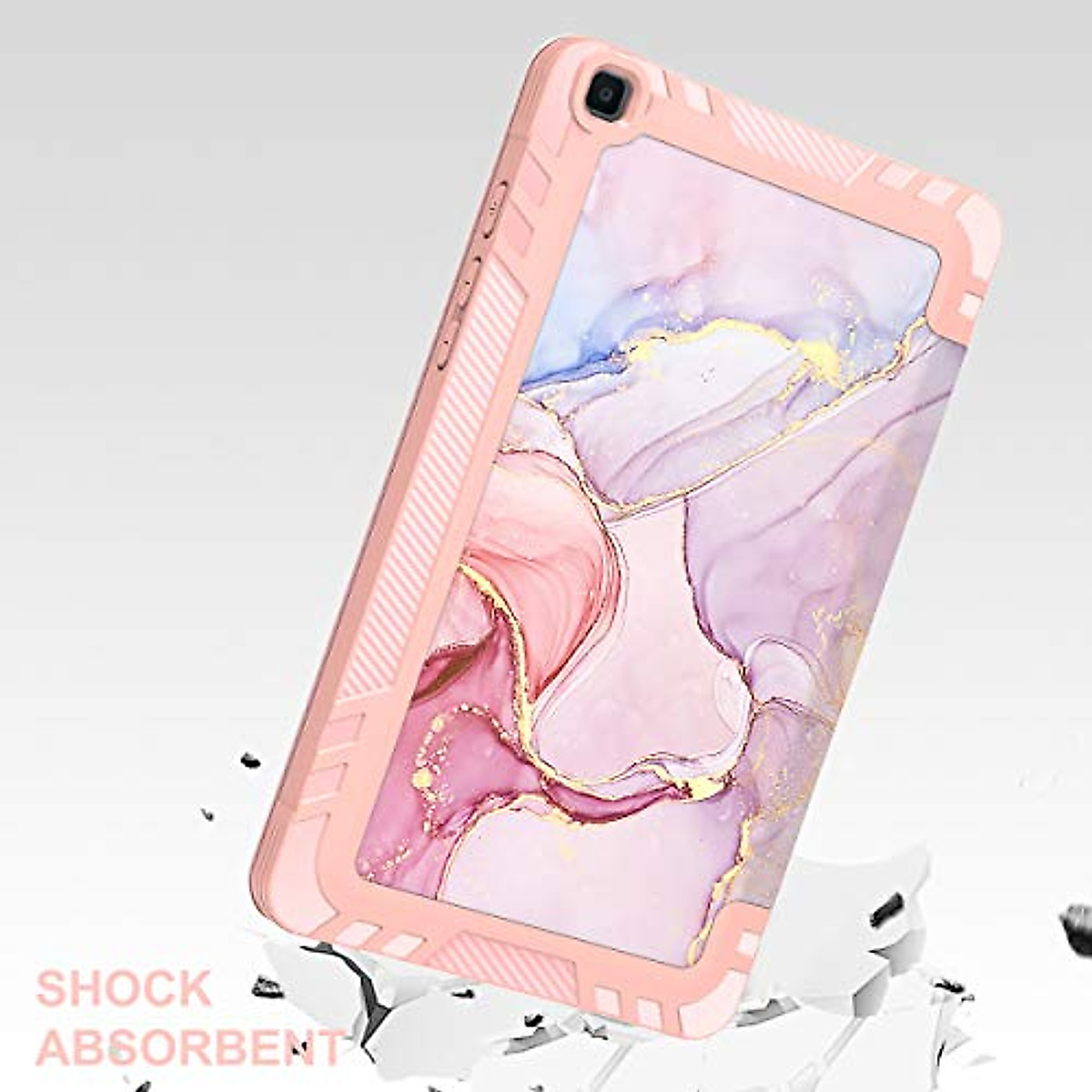 PIXIU compitable with Samsung Galaxy Tab A 8.0 2019 Case T290 T295, Slim Lightweight Stand Folio PU Leather Case for Tab A 8.0 2019 without S Pen Model SM-T290 (Wi-Fi) SM-T295 (LTE) (Purple Marble)