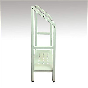 Asta Freestanding 3-Tier Towel Rack with Stainless Steel Towel Bars and Storage Shelf. Powder-Coated Metal Organizer with Adjustable TPR Levelers for Bath, Towels and Much More. B502 (Light Sage)