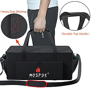 MOSPDE Grill Carry Bag Fits for Ninja OG701 Woodfire Outdoor Grill, Fits Electric Ninja Woodfire Smoker Portable BBQ Grill Travel-600D Heavy Duty Weather Resistant Carrying Bag