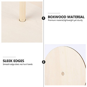 GANAZONO 3pcs Doughnut Bagel Display Doughnut Cake Donut Holder Wood Donut Stand Doughnut Holder Stand Donut Stands for Dessert Table Cart Stand Food Snacks Fried Shelf Wooden Bride