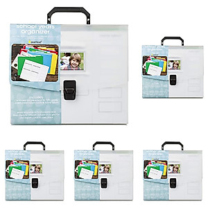 Pearhead School Years Organizer, Children’s School Highlights And Accomplishments Organizer For Parents, File Keeper For Kids, White (Pack of 5)