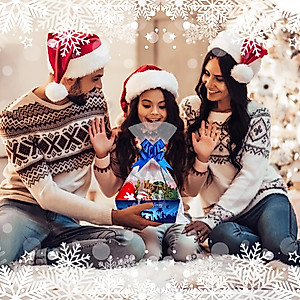 Cholemy 72 Pcs Christmas Gift Baskets Empty to Fill Kit DIY Basket for Gifts Empty Bulk 24 Market Tray Favor with Handles 24 Clear Basket Bags 24 Bows for Xmas Holiday Birthday(Nativity Scene)