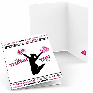 Big Dot of Happiness We've Got Spirit - Cheerleading - Birthday Party or Cheerleader Party Thank You Cards (8 count)