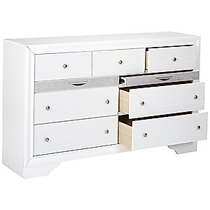 Acme Naima Wood 9-Drawers Bedroom Dresser in White