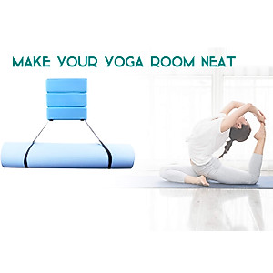 Yoga Mat Storage Rack Wall Mounted Wall Holder，4 Pcs 2 Set Multi Purpose Exercise Mat Wall Hanger Wall Hooks for Storing Yoga Mats，Yoga Blocks, Foam Roller,Exercise Mat