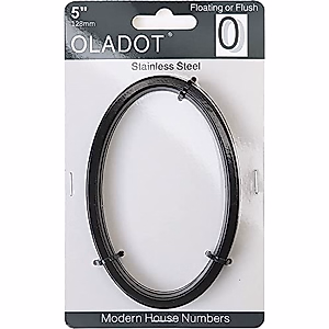 5" Stainless Steel Floating House Number, Metal Modern House Numbers, Garden Door Mailbox Decor Number with Nail Kit, Coated Black, 911 Visibility Signage (0)