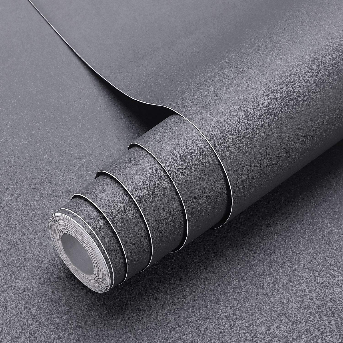 Oxdigi Black Contact Paper Peel and Stick Wallpaper for Shelf Liner Cabinet Table Drawer Door Reform Decorative Thick Self Adhesive Removable Vinyl Film 24 x 196 Inches