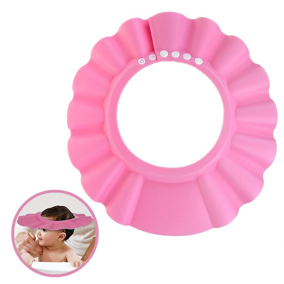 Baby Bath Visor for Babies, Adjustable Bathing Cap Protection for Toddler Kids Children, Soft and Non Irritant Shampoo Shower Hat for Wash Hair Water Shield