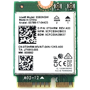 Intel Wireless-AC 9560, M.2 2230, 2X2 Ac+Bt, Gigabit, No Vpro (9560.NGWG.NV)
