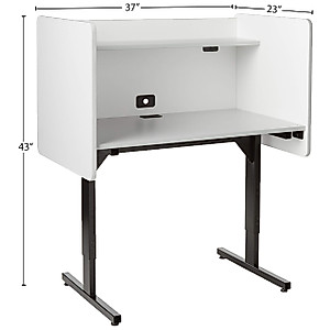 MOORECO 89789 Study Carrel, Gray