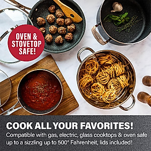 Granitestone Original 10 Piece Nonstick Cookware Set, Scratch-Resistant, Granite-Coated, Dishwasher and Oven-Safe Kitchenware, PFOA-Free Pots and Pans As Seen On TV