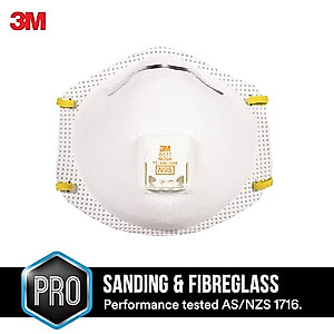 3M All-In-One Respirator, Best for Sanding, Fiberglass, Drywall, Painting, N95, Exhalation Valve Helps Direct Exhaled Air Downward, Relief From Dusts And Certain Particles, 10-Pack