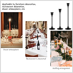 BEZURA Candlestick Holders,Taper Metal Candle Holder for Candlesticks Black Candelabra Candle Holder Easter Vintage Candle Stick Candle Holder for Fireplace Party Dining Home