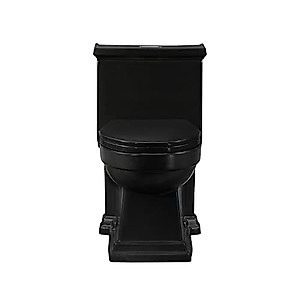 Voltaire One-Piece Elongated Toilet Dual-Flush 1.1/1.6 gpf in Matte Black