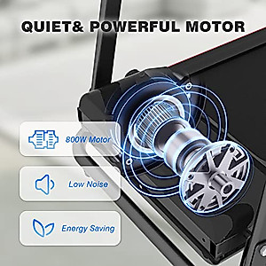 GINPORD Foldable Treadmill with Incline for Home, Folding Treadmill for Small Spaces, Low Noise, Knee Protection, Max 2.5HP 250 LBS Capacity