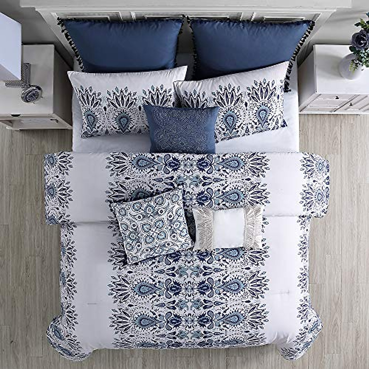 Amrapur Overseas Kira 8-Piece Embellished Comforter Set King/California King